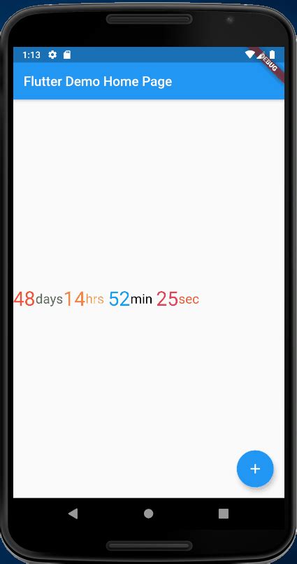 Dart Flutter Countdown Widget That Displays Days Hours Minutes And Seconds Stack Overflow