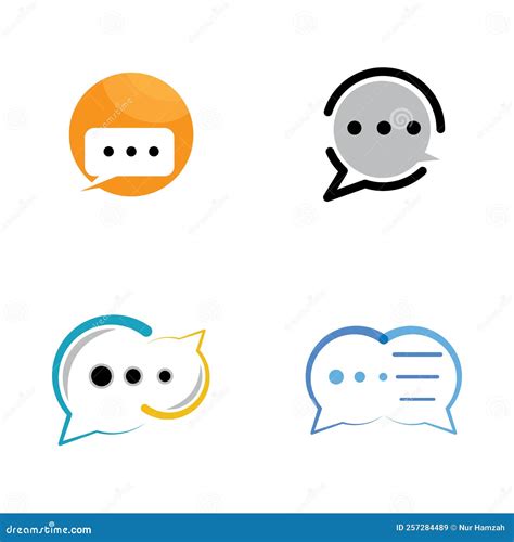 Chat Bubble Logo Icon Vector Illustration Template Stock Vector Illustration Of Internet Chat