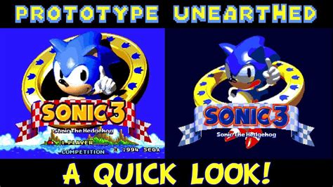 sonic 3 prototype graphics soundtrack and level differences youtube