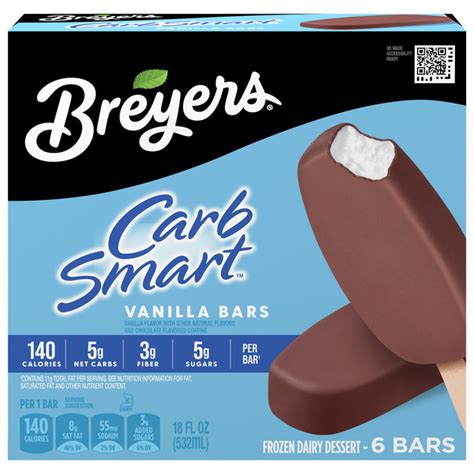 Breyers Carbsmart Vanilla Ice Cream Bars 6 Count Products Lowes