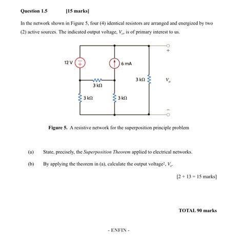 Solved Question 15 15 ﻿marks In The Network Shown In Figure