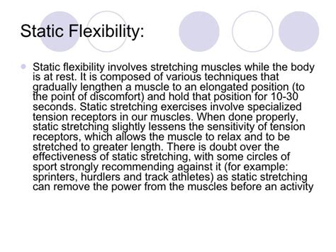 Flexibility Pdhpe
