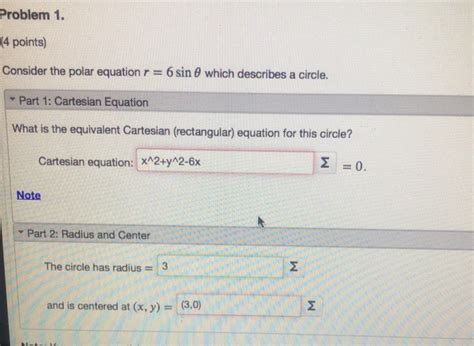 Solved Problem 1. (4 points) Consider the polar equation r = | Chegg.com