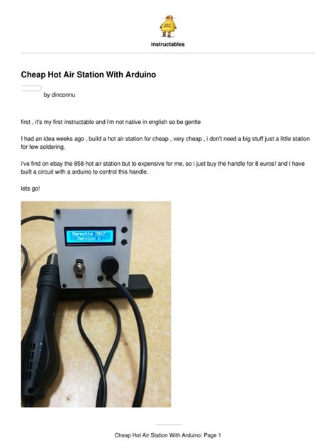 cheap hot air station with arduino pdf electrical engineering