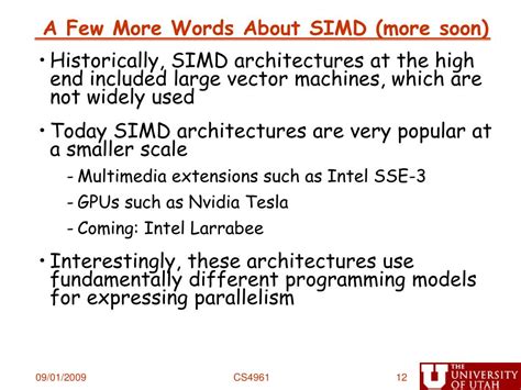 Ppt Cs4961 Parallel Programming Lecture 3 Introduction To Parallel