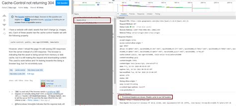 Cache Control Not Returning 304 Stack Overflow