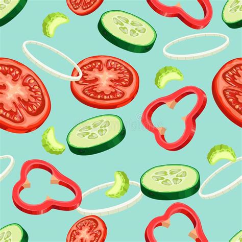 Sliced Cucumber Pattern Stock Illustrations 531 Sliced Cucumber Pattern Stock Illustrations