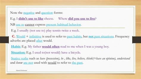 Habitual Behaviourunit 1 Pptx