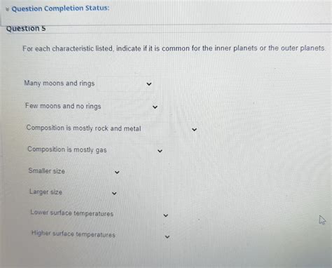solved ~~ question completion status question 5for each