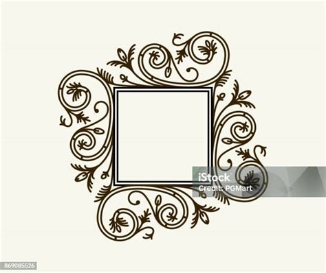 벡터 빈티지 테두리 프레임 골동품 로코코 스타일의 장식 디자인의 복고풍 장식 무늬와 조각 고풍스런에 대한 스톡 벡터 아트 및 기타 이미지 고풍스런 골동품 꽃 식물