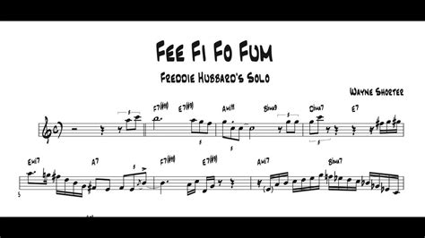 Freddie Hubbard Solo On Fee Fi Fo Fum Solo Transcription Youtube