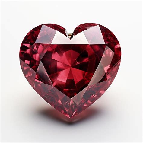 Premium Photo 3d Rendered Ruby Stone Shiny Heart Shaped Red In Appearance