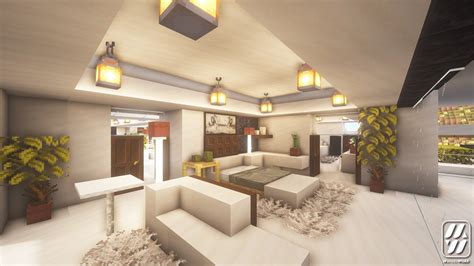Minecraft Modern House Interior Living Room