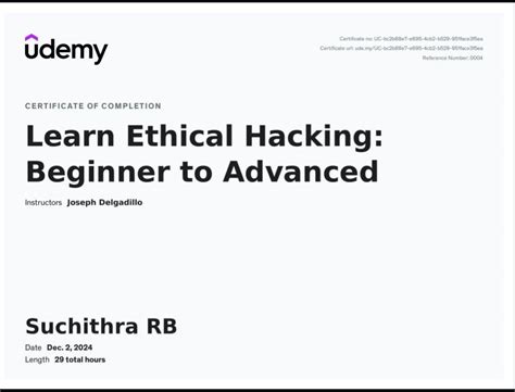 Ethicalhacking Cybersecurity Lifelonglearning Suchithra Rb