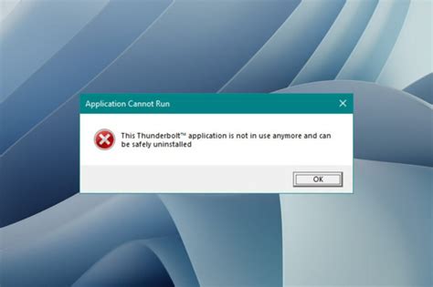 5 Ways To Fix Thunderbolt Application Not In Use Anymore Error