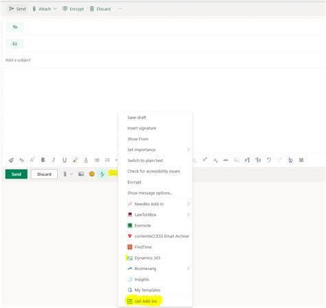 neos outlook web addin