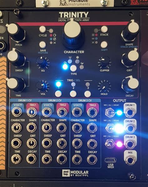Test Modbap Modular Trinity Eurorack Drum Synthesizer Amazonade
