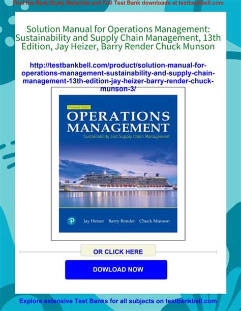 Solution Manual For Operations Management Sustainability And Supply Chain Management 13th