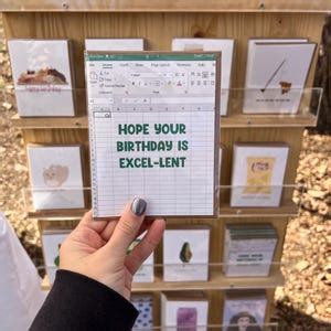 Excel Birthday Card Excel Nerd Funny Excel Gift Statistics Birthday Card Spreadsheet