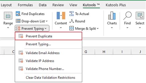 How To Prevent Duplicate Entries In A Column In Excel