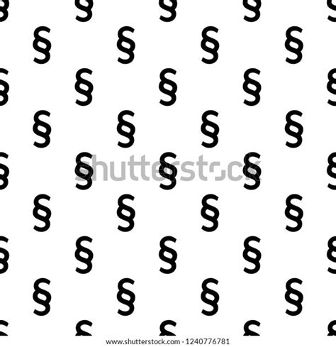 Section Signs Seamless Pattern Vector Paragraph Stock Vector Royalty Free 1240776781