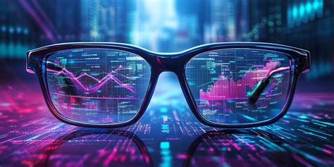Futuristic Image of Glasses Reflecting Digital Data Visualization with Advanced Coding and ...