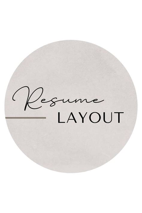 Resume Layout