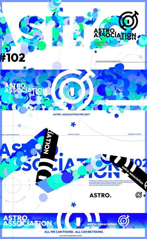 Abstract Blue And White Astro Poster