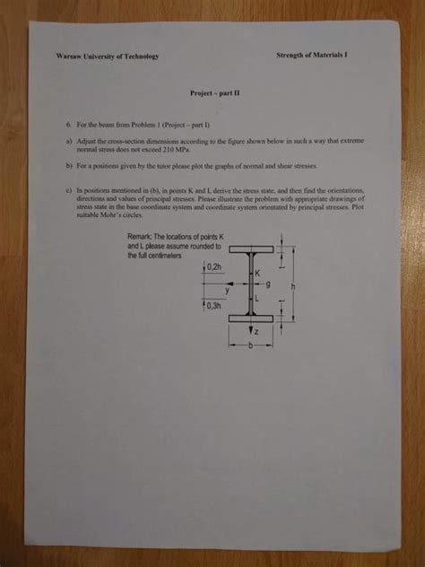 Solved The Beam Mentioned In The Problem Is From The Chegg Com