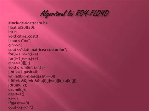 Ppt Algoritmul Lui Roy Floyd Powerpoint Presentation Free Download Id 4686125