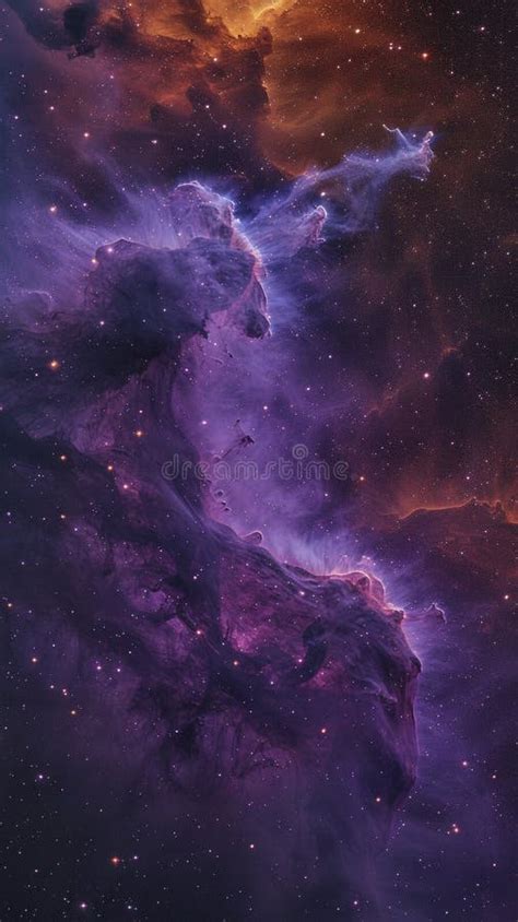 Ghost Nebula Revealing Its Faint Emission In Cepheus Stock Illustration