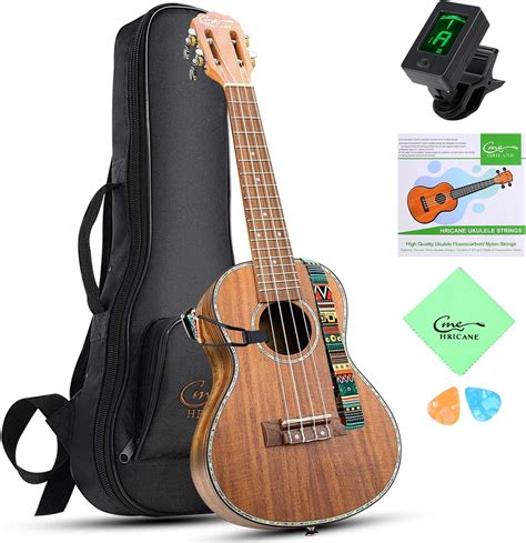 Hricane 23 Inch Concert Ukulele 4 String Beginner Ukelele With Case