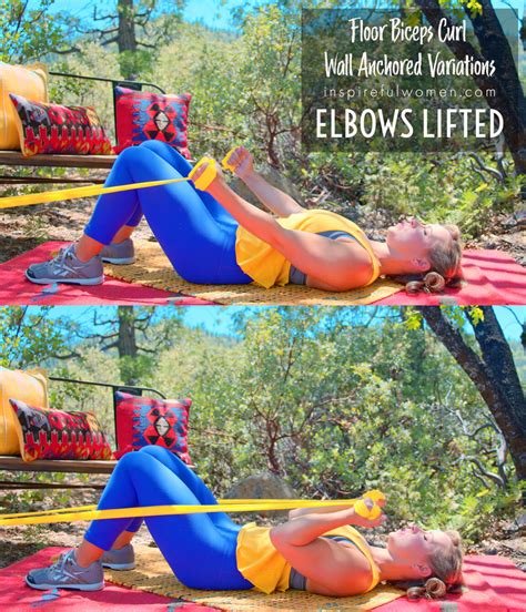 Supine Wall Anchored Band Bicep Curl Inspireful Women