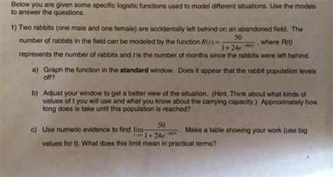 solved logistic function the logistic function is often