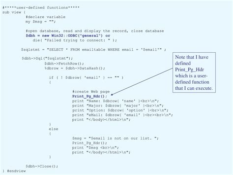 Ppt Perlcgi And An Access Database Powerpoint Presentation Free Download Id1776665