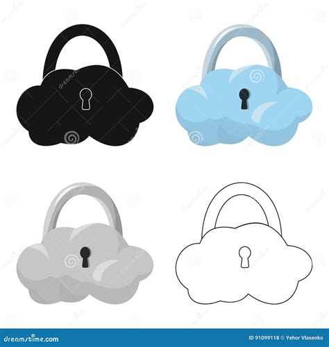 E Mail With Key Password Icon In Cartoon Style Isolated On White Background Hackers And Hacking