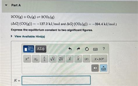 Solved Use the data for ΔGfr to calculate the equilibrium Chegg