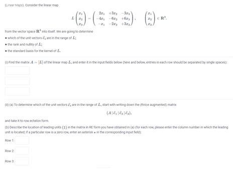 Solved Linear Maps Consider The Linear Map Chegg Com