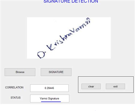Signature Recognition And Validation System With Forgery Detection