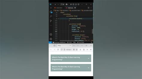 Create A Responsive Faqs Section With Html Css And Javascript Shorts