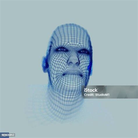 정면 얼굴 사람의 머리입니다 3 차원 기하학적 디자인입니다 벡터 일러스트입니다 0명에 대한 스톡 벡터 아트 및 기타 이미지 0명 3차원 형태 가리기 Istock