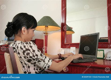 Girl In Hotel Room Stock Image Image Of Woman Glad Asian 6529153