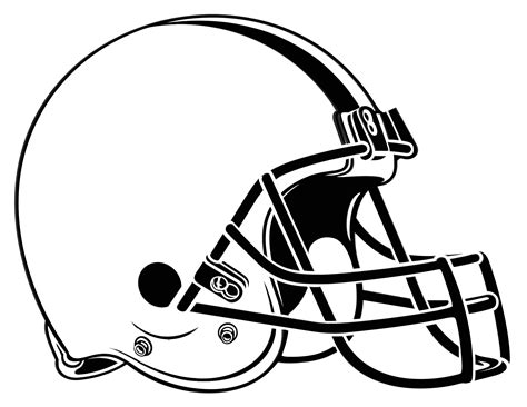 Download Cleveland Browns Helmet Black And White Clipart 