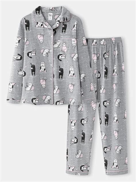 Cat Pajamas Women Pusheen Pajamas With Cat Design Cute Cat Pajama