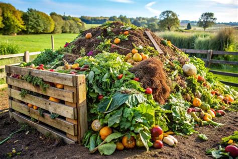 Soil Compost Heap From Plants In Farm Stock Illustration Illustration Of Agricultural
