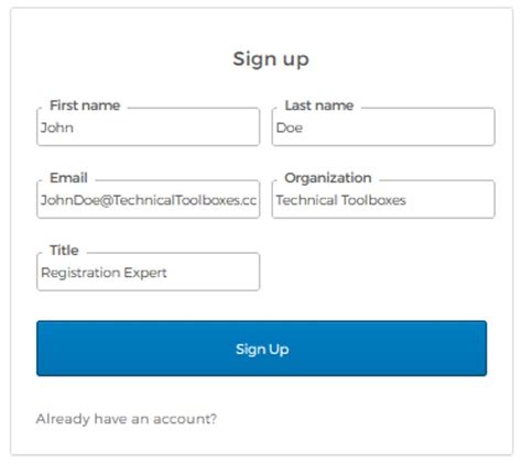 User Registration Technical Toolboxes Knowledge Center
