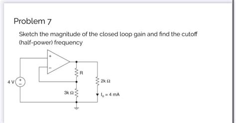 Solved Sketch The Magnitude Of The Closed Loop Gain And Find