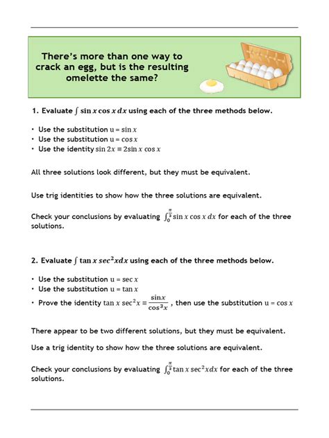8 Integrating Trigonometric Functions Pdf Trigonometric Functions Pi