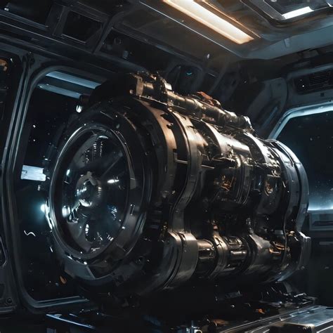 Spaceship Engine In A Spaceship With A View Of The Earth Premium Ai