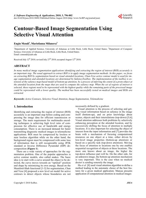 Pdf Contour Based Image Segmentation Using Selective Visual Attention